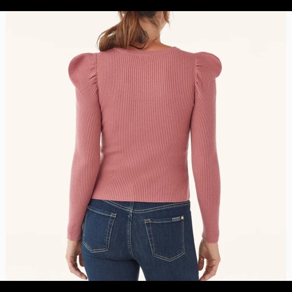 Splendid | Sweaters | Splendid Dusty Pink Sweater With Puff Sleeve Xs ...